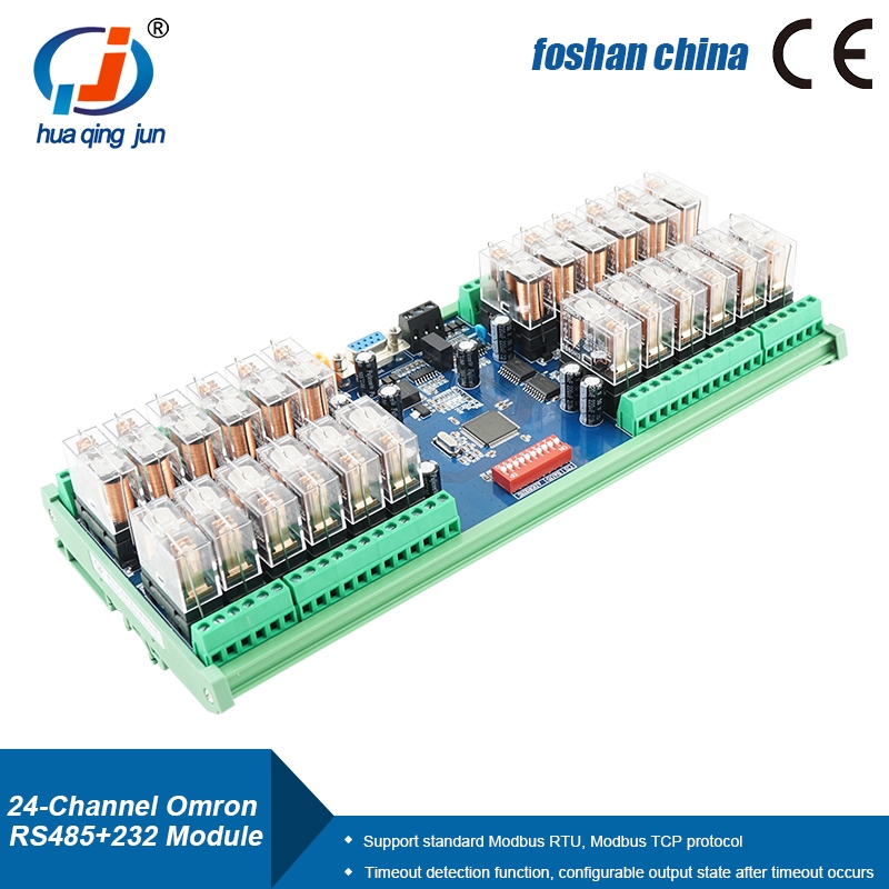 24 Channel Relay Output Module with 485 232 Modbus RTU Do Reply Module ...