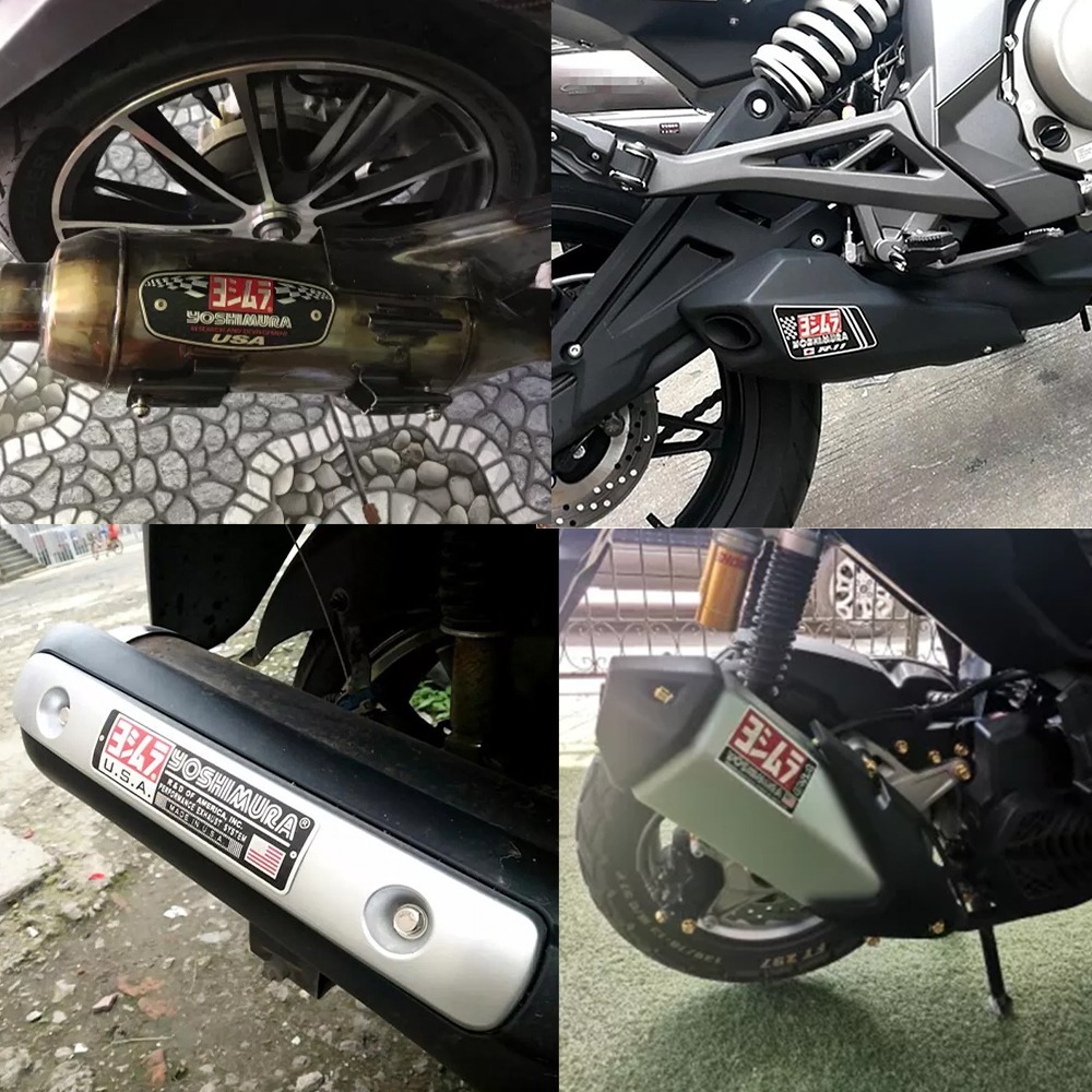Muffler Decal Heat Resistant 3D Aluminium Yoshimura Emblem For ...