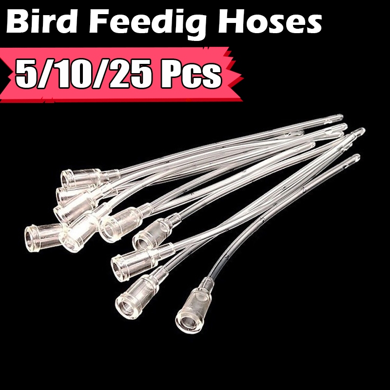 5/10/15Pcs Bird Feeding Hoses Parrot Feeding Tube PVC Tube Syringe Sofe ...