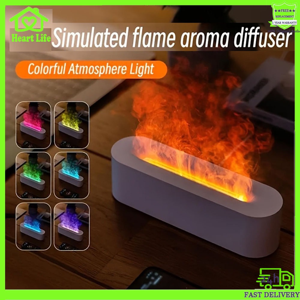 Simulation Flame Diffuser for Home Desktop Colorful Flame Humidifier ...