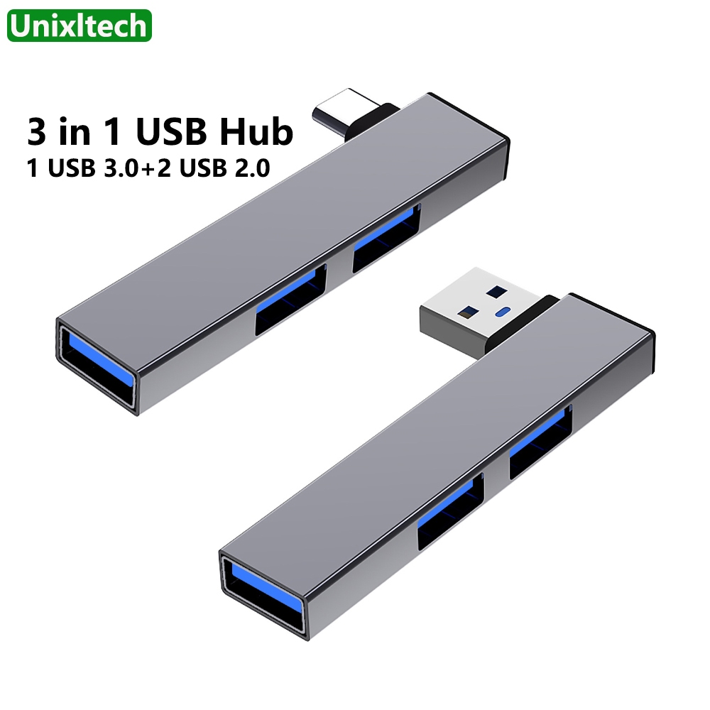 USB 3.0 Hub Aluminum USB Expander 3-Ports USB Splitter Extension Data ...