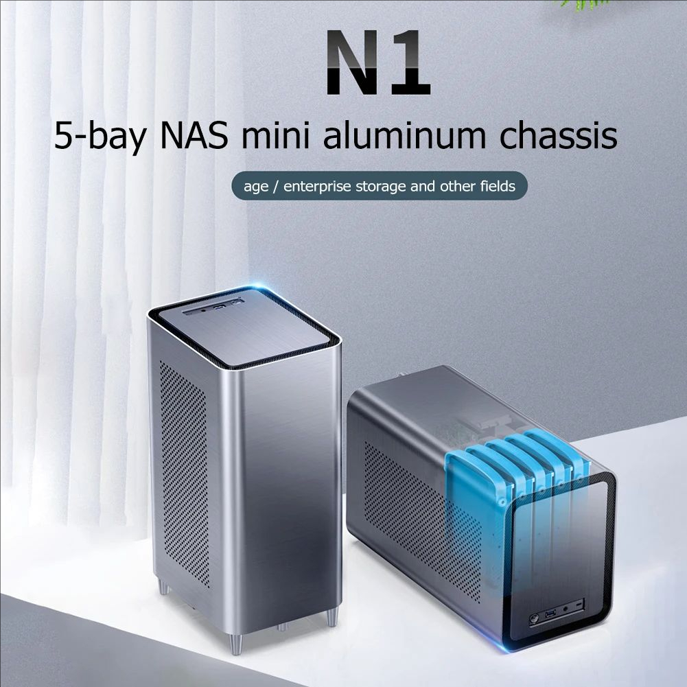 JONSBO N1 NAS ITX MINI Small Case All Aluminum Suitcase Portable HTPC ...