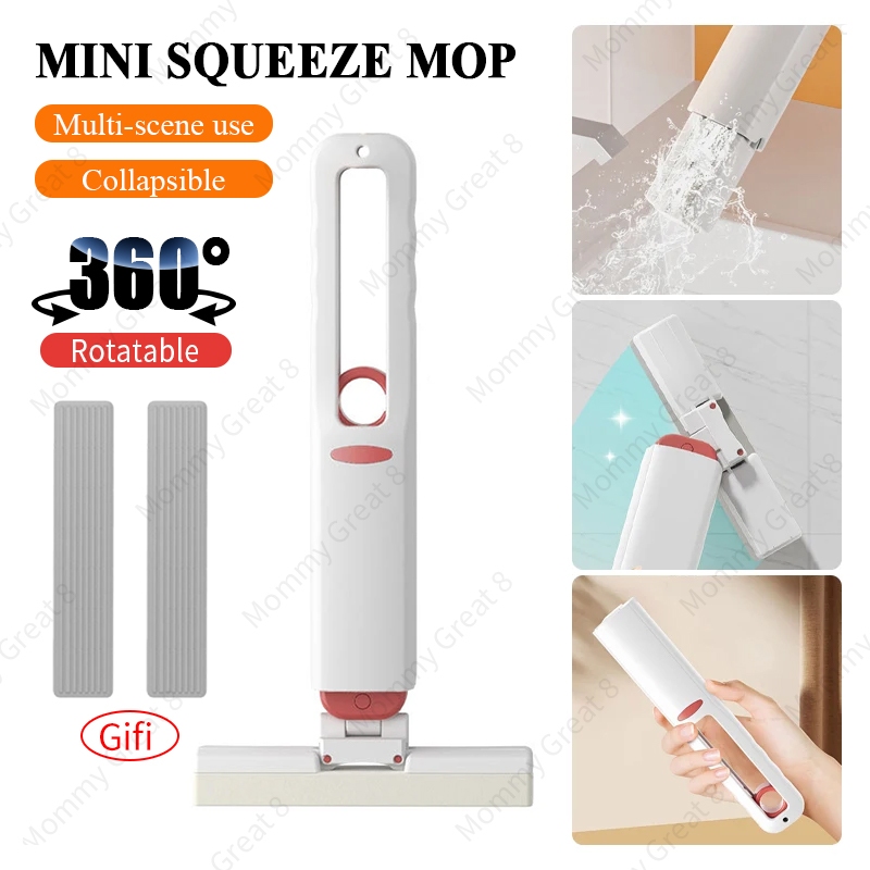 Mini Handheld Mop Portable Cleaning Mop Bathroom Car Window Glass ...