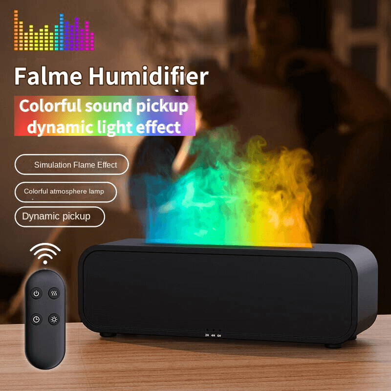 Dynamic Music Ultrasound Flame Air Humidifier Quiet Multipurpose Air ...