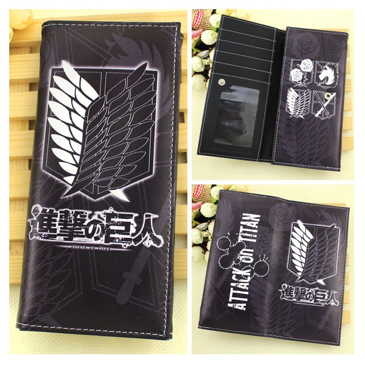 Anime Attack On Titan Wings of Liberty PU Leather Wallet Card Holder ...