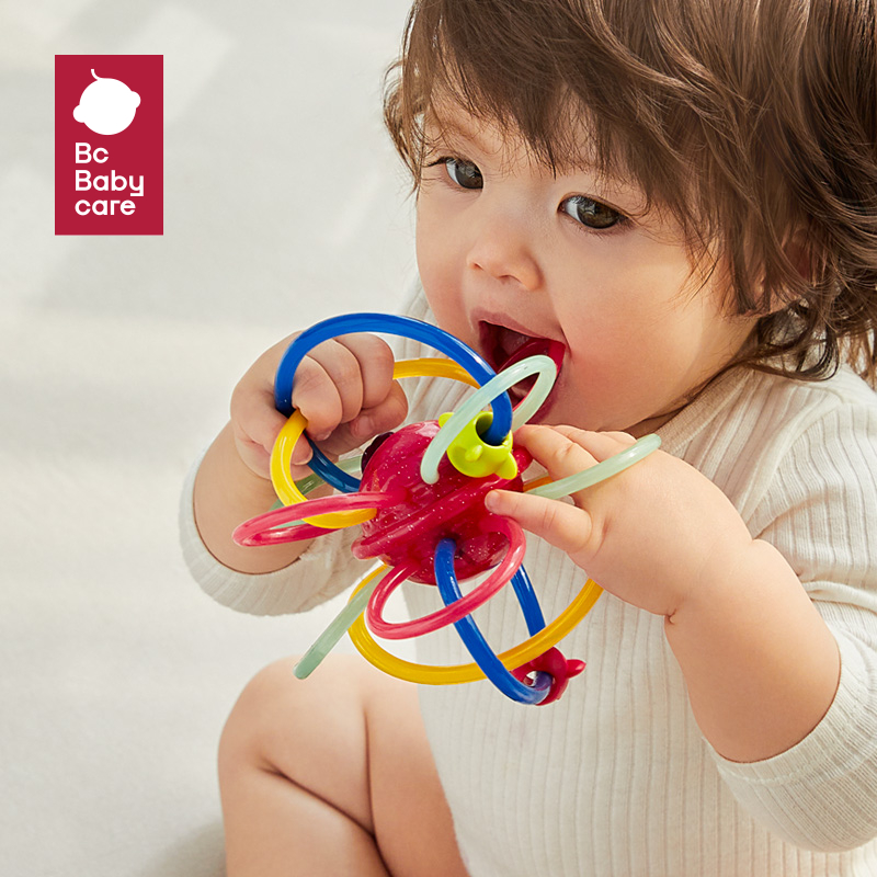 Bc Babycare Baby Rattle & Sensory Teether Silicion Baby Teething Toys ...