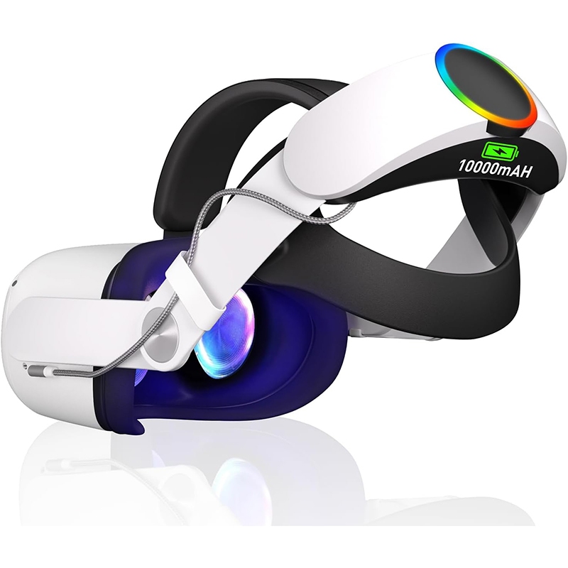 RGB Head Strap with Battery for Oculus Quest 2, 10000mAh Battery Pack ...