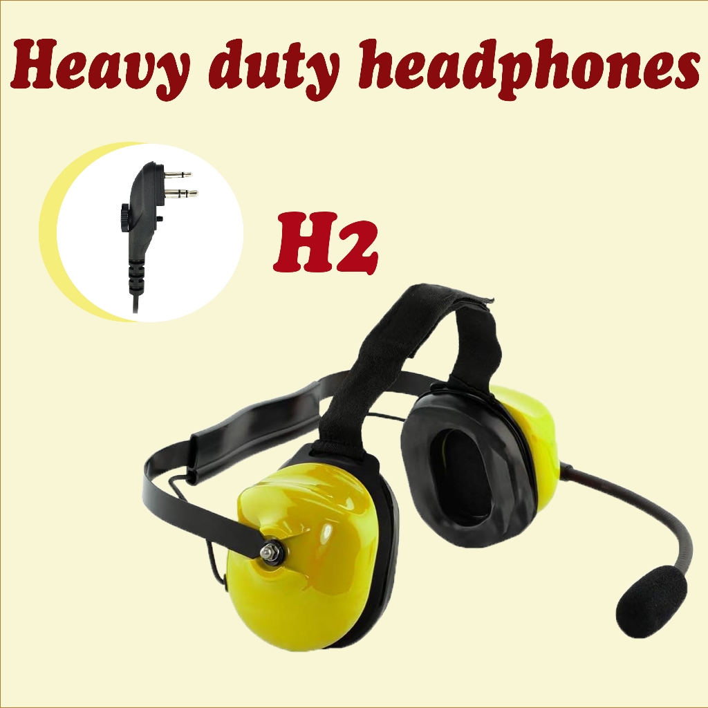 Yellow Heavy Duty Professional Noise Cancelling Dual Muff Headset with ...