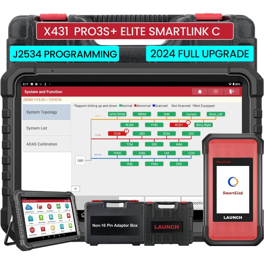 Professional Launch X431 PRO3S ELITE OBD2 Scanner Tool Key ECU Program ...