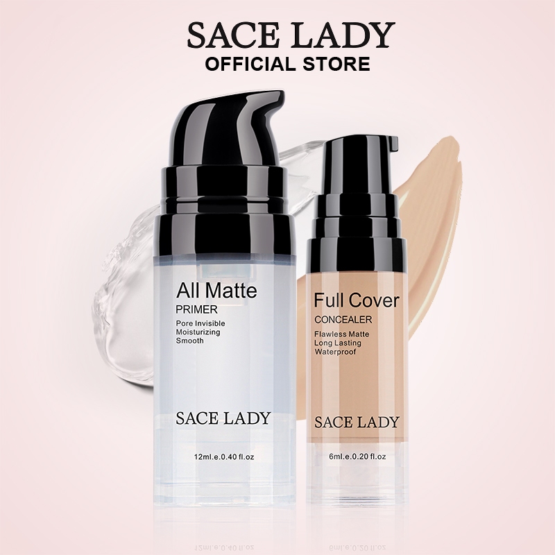SACE LADY Full Cover Liquid Concealer + Face Makeup Primer Beauty ...
