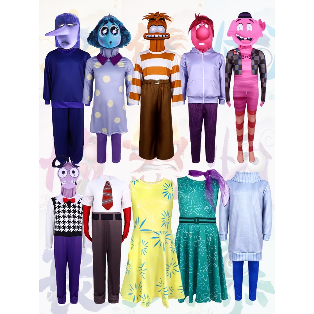 Inside Out 2 Costume, Anger SadnessJoy Disgust Anxiety Fear ...