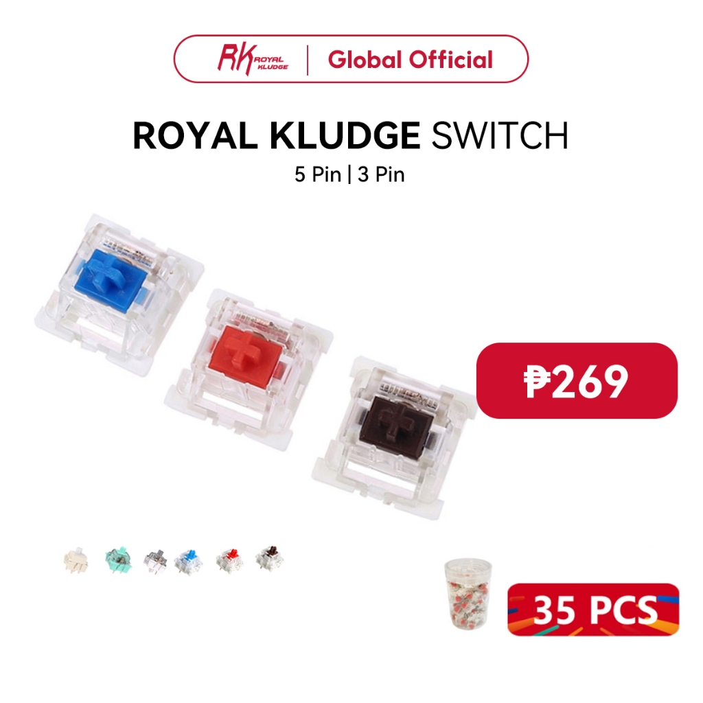 RK ROYAL KLUDGE Switch Original Mechanical Keyboard Switches Red Brown ...