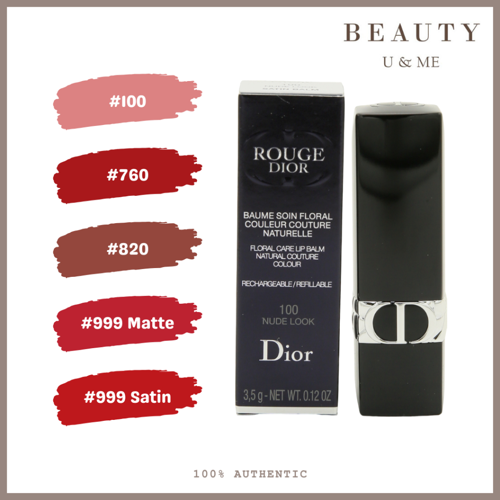 CHRISTIAN DIOR Rouge Dior Coloured Lip Balm 3.5g (#100 / #760 / #820 ...
