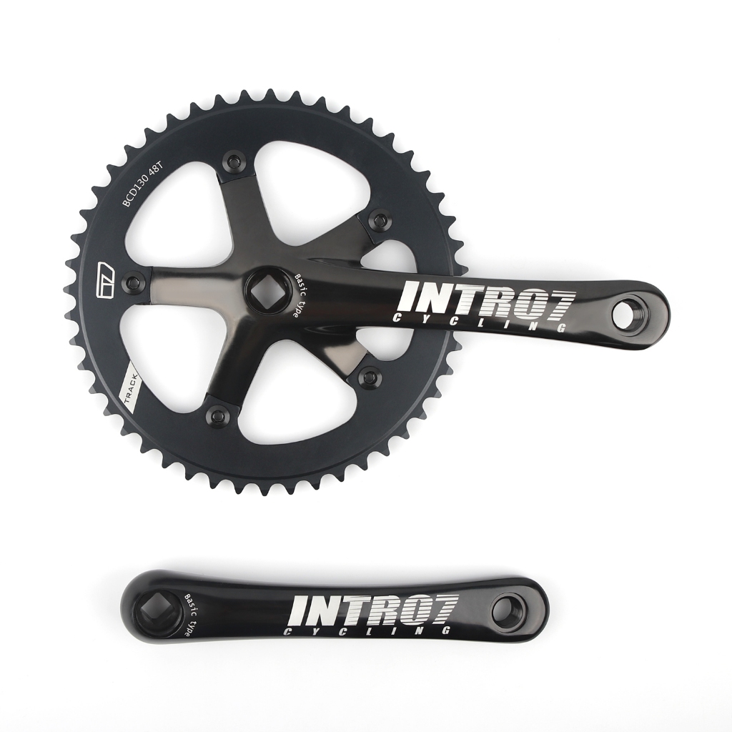 INTRO7 Fixie Crankset 48T 170mm Square Hole Chainwheel and Crank ...