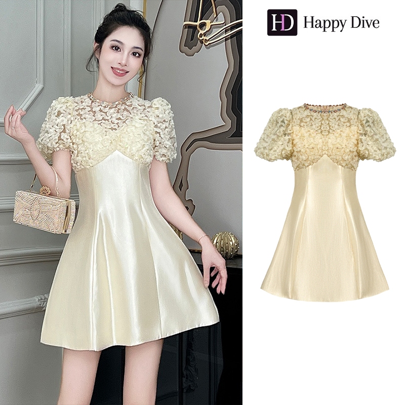 Happy Diva Women's Dress Cream Dress Pink Gray A-Shape Dress Work Dress Hiso Dress Vintage Dress ...