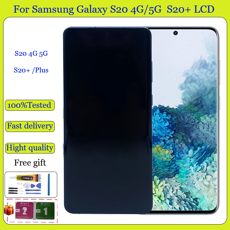 Original AMOLED For Samsung Galaxy S20 4g 5g G980 G980F G980F/DS Lcd Display Touch Screen ...