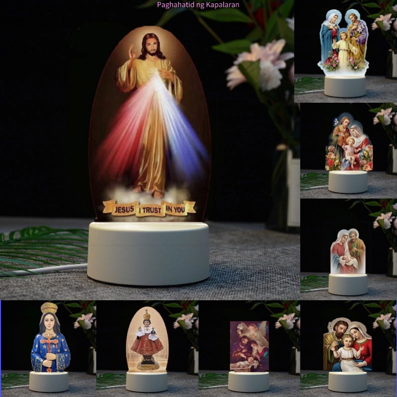 Christian Lamp Relihiyosong Lampara 3D Acrylic Bible Lamp Pininturahan ...