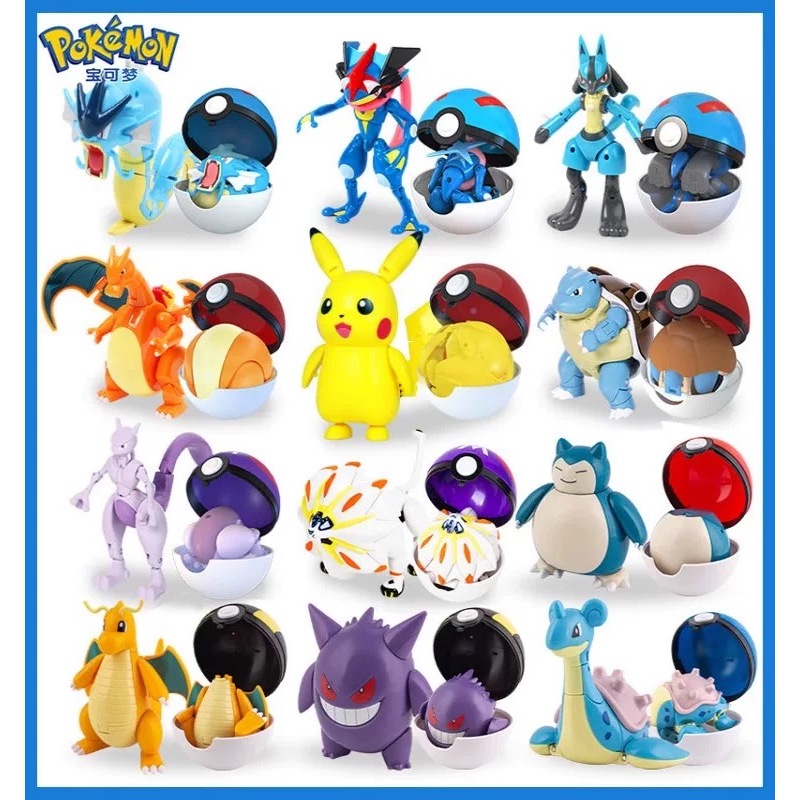 Pokemon Pokeball Transformer Toys Anime Action Figures Pikachu ...
