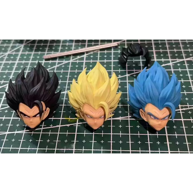 hm four color gogeta dragon ball shf gogeta red hair head sculpture hm ...