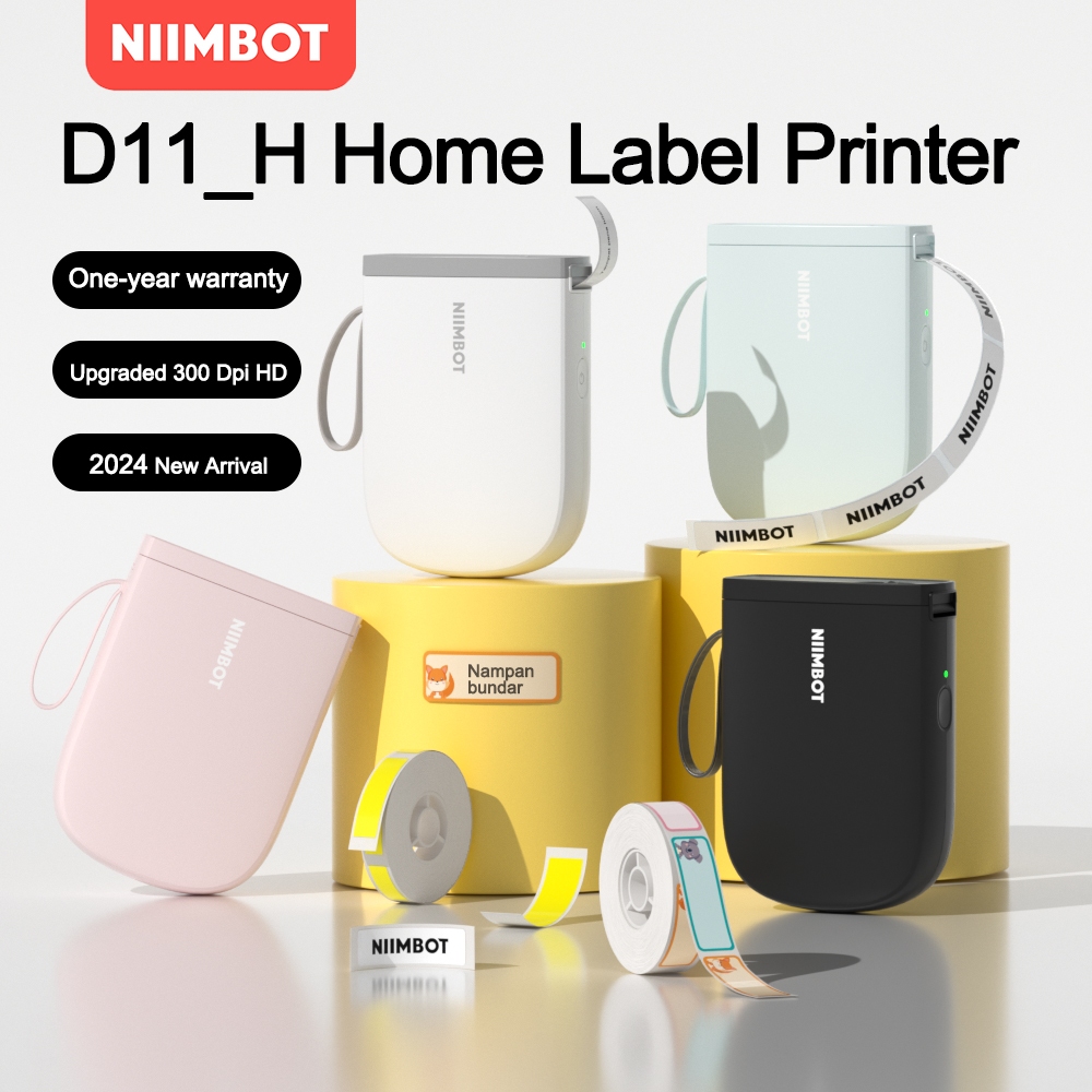 NIIMBOT D11 D110 Wireless Bluetooth Label Printer, 300DPI High ...