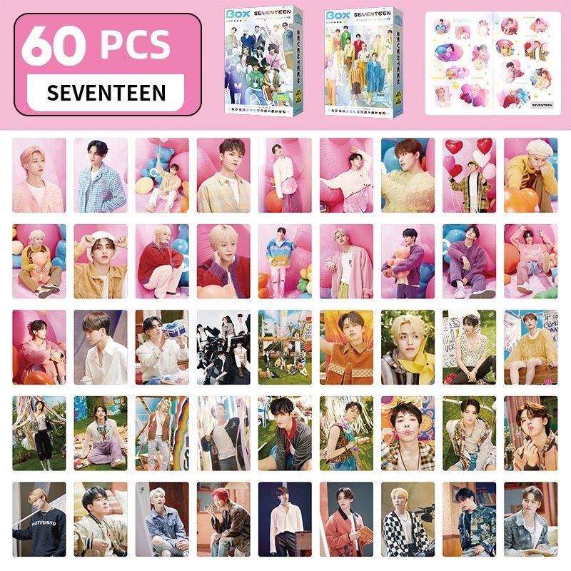 50-55pcs SEVENTEEN Mingyu Solo Holographic Laser LOMO Cards 17 is right here S.COUPS JEONGHAN ...