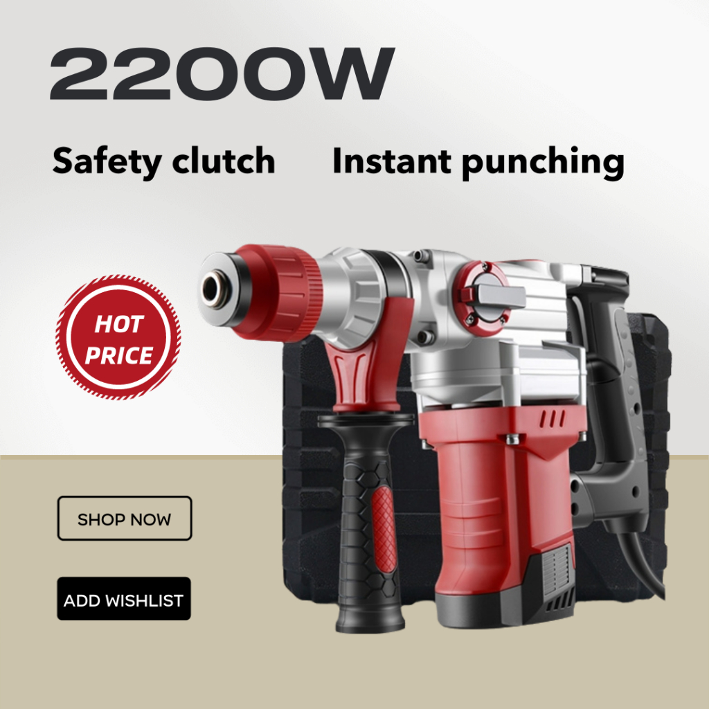 1400w/2200w Heavy Duty Blasting Demolition Hammer/Chisel Gun Electric ...