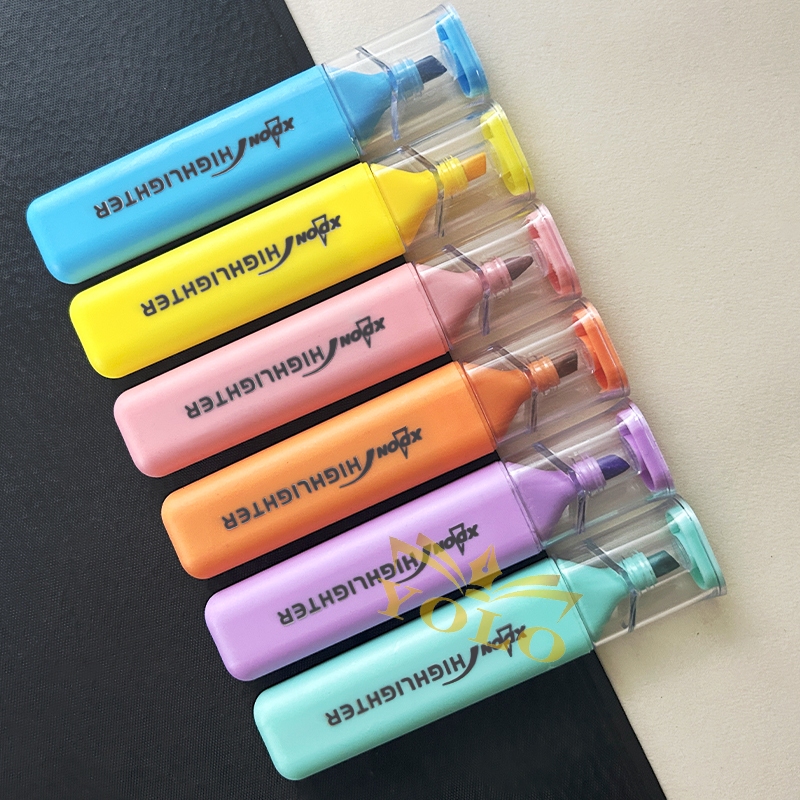 Square Text Marker 6 Colors Highlighters Pastel，ColorSchool Supplies ...
