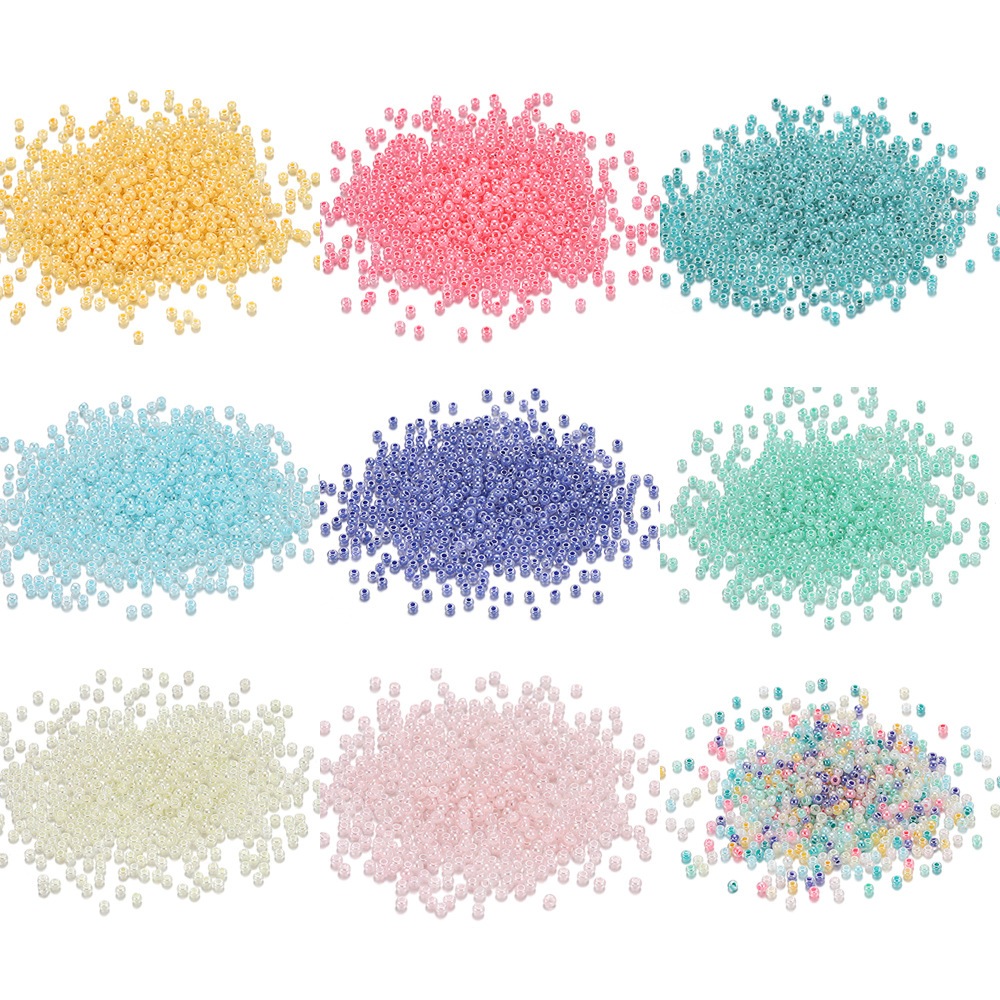 2mm 1000pcs/3mm 300pcs Glass Loose Spacer Seed Beads Small Rice Beads ...