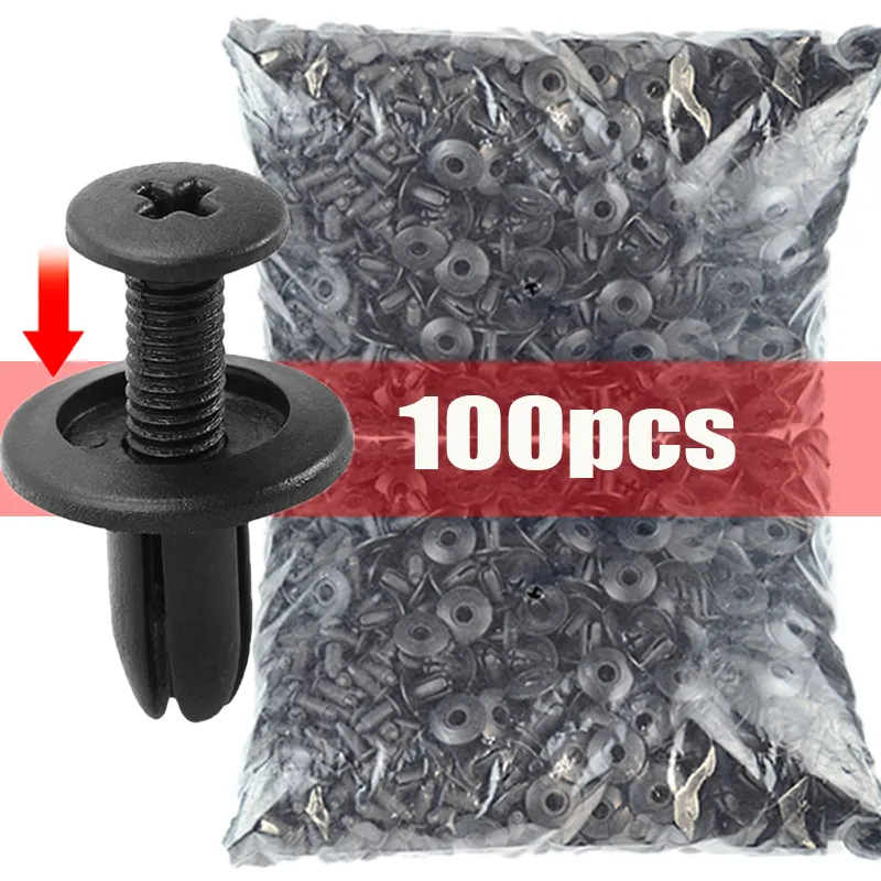 20/100pcs Car Bumper Fender Plastic Fasteners Clips Rivets Screw Door ...