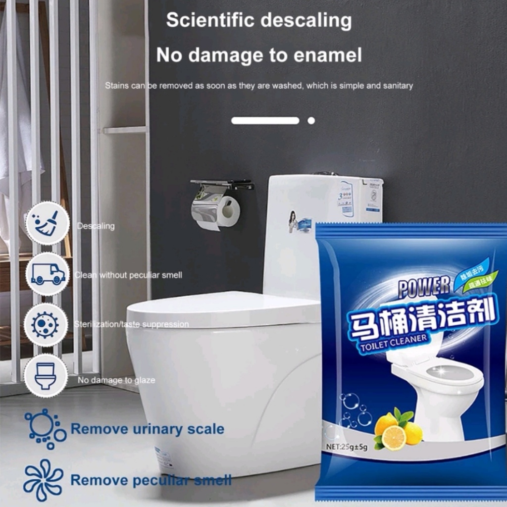 Toilet Cleaner Stain Remover Tablet Powder Flush Tank Cleaning ...
