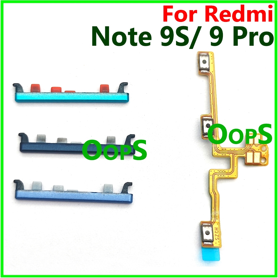 Power Volume Side Button Flex For Xiaomi Redmi Note 9S 9s 9 Pro On Off Side keypads Ribbon Cable ...