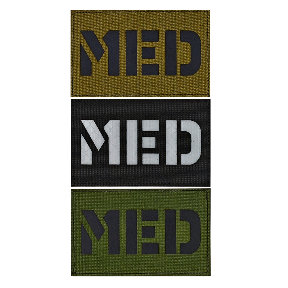 MED Cutting Reflective Velcro Badge Tactical Morale Badge Medical Patch ...