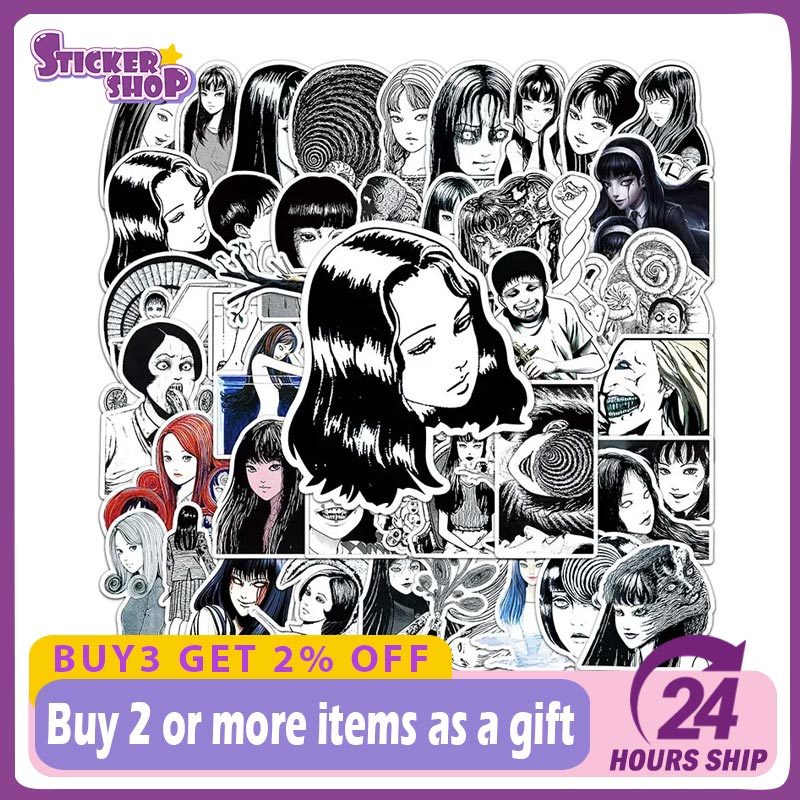 50PCS Japanese Anime Horror Girl Kawakami Tomie Sticker Laptop Water ...