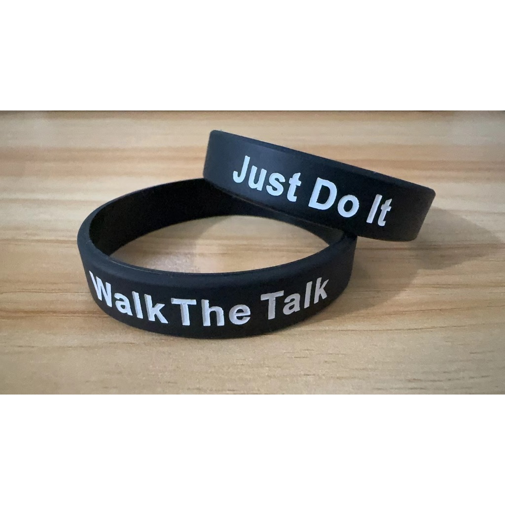 【Buy 2 Get 1 Free】Walk The Talk Just Do It Baller Band Motivational ...