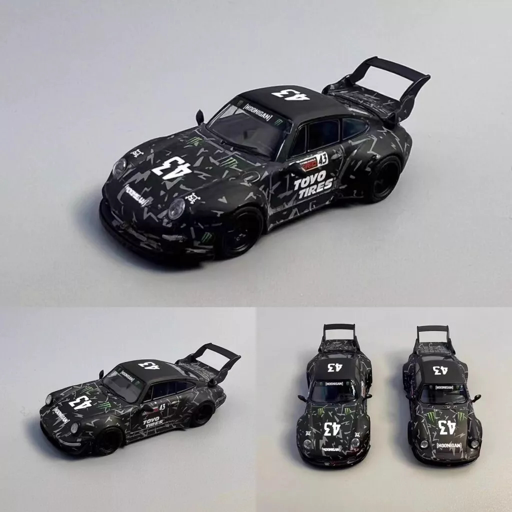 Flame 1/64 Porsche RWB 993 964 Devil's Claw High Rear Wing Alloy model ...