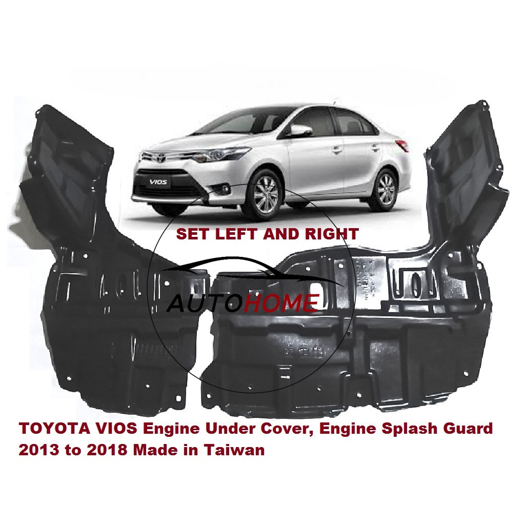 For TOYOTA VIOS 2013-2018 gen 3 Engine Under Cover Set LEFT AND RIGHT ...