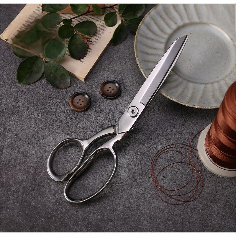 【21CM】Silver Tailor Scissors 9-inch Tailor Scissors Stainless Steel ...