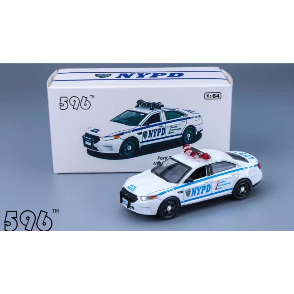 Alloy Die-Casting Car Model 596 Model 1/64 Ford Taurus NYPD New York ...