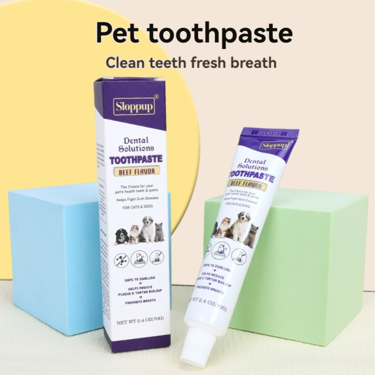 Pet Toothpaste Beef Flavor Deep Clean Non-toxic Healthy Dog Toothpaste ...