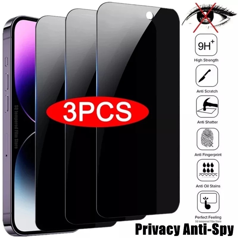3Pcs Anti-Spy Privacy Tempered Glass Infinix Smart 9 8 7 5 Hot 50i 40i 40 Pro 30i Tecno Spark GO ...
