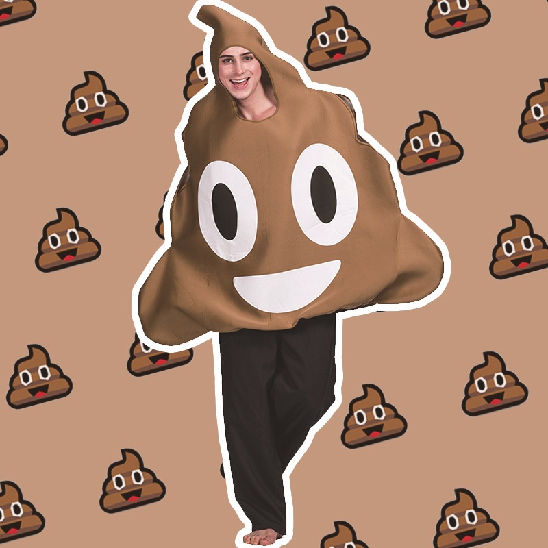 Funny Poop Costume for Adults Emoji Pile of Poo Cosplay Costume Unisex ...
