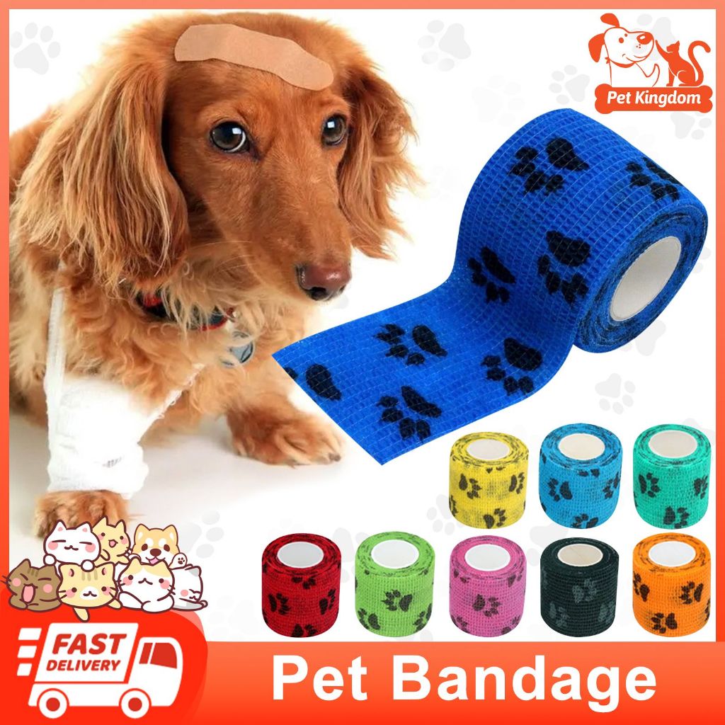 Animal Printed Non-woven Self-adhesive Elastic Bandage For Pets Dog Cat ...