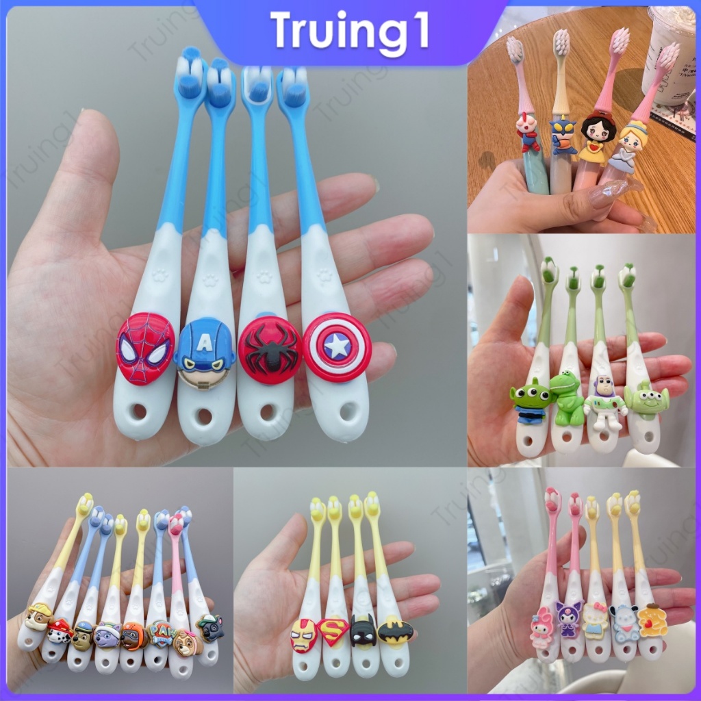 Kids Children's Toothbrush Soft Hair Cute Cartoon Marvel Universe ...