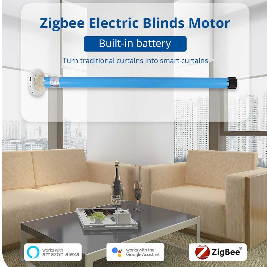 zemismart Recharable Zigbee Blinds Motor,Smart Roller Shutter ...