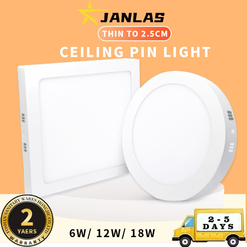 LED Pin Light Ceiling Light Panel Light 6W 12W 18W Round Square Surface ...