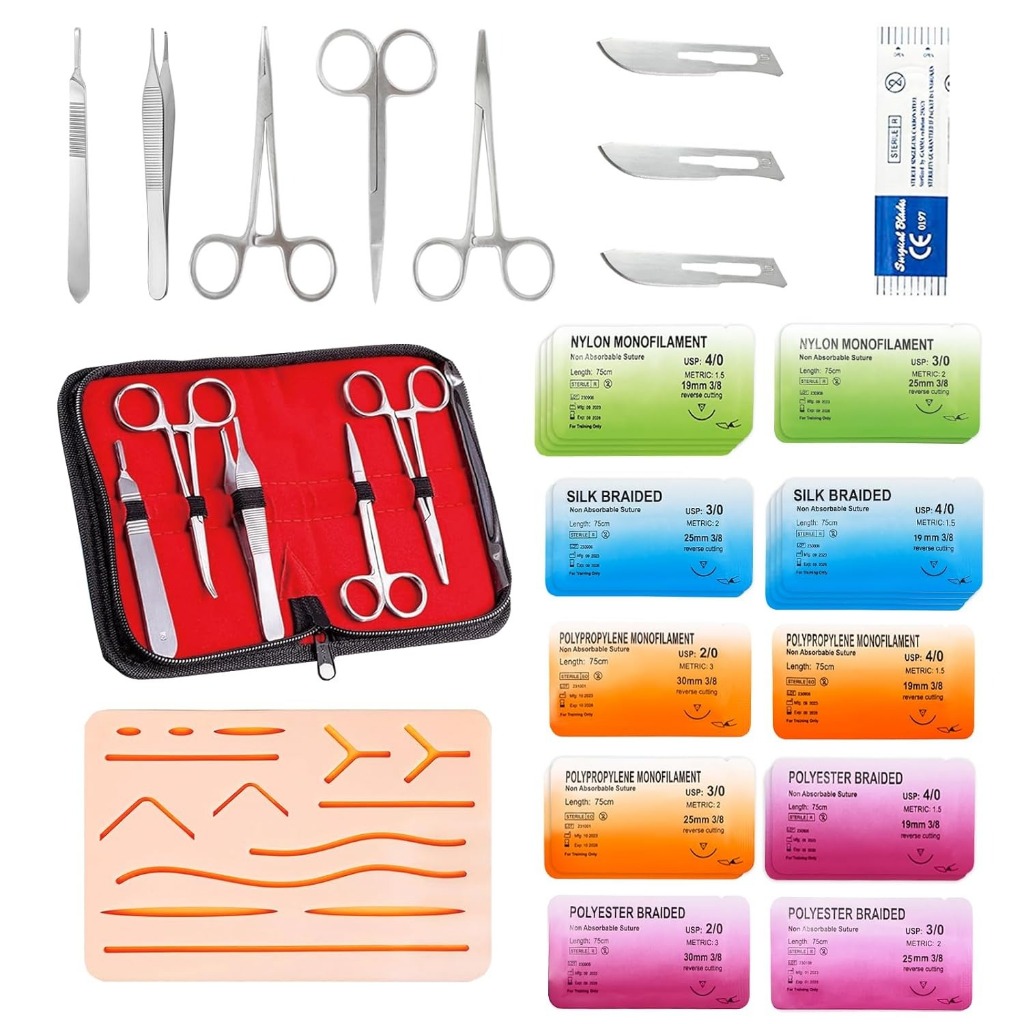 Suture Practice Kit for Medical Students - Suture Kit (30 Pieces ...