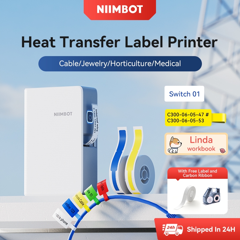 Niimbot N1(B18) Label Printer Heat Transfer Smart Bluetooth Label Maker ...