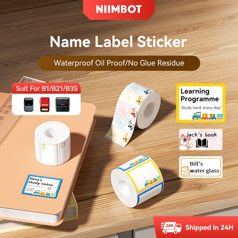 Niimbot B1/B21/B3S Cartoon Color Label Sticker Waterproof Oil Proof No ...