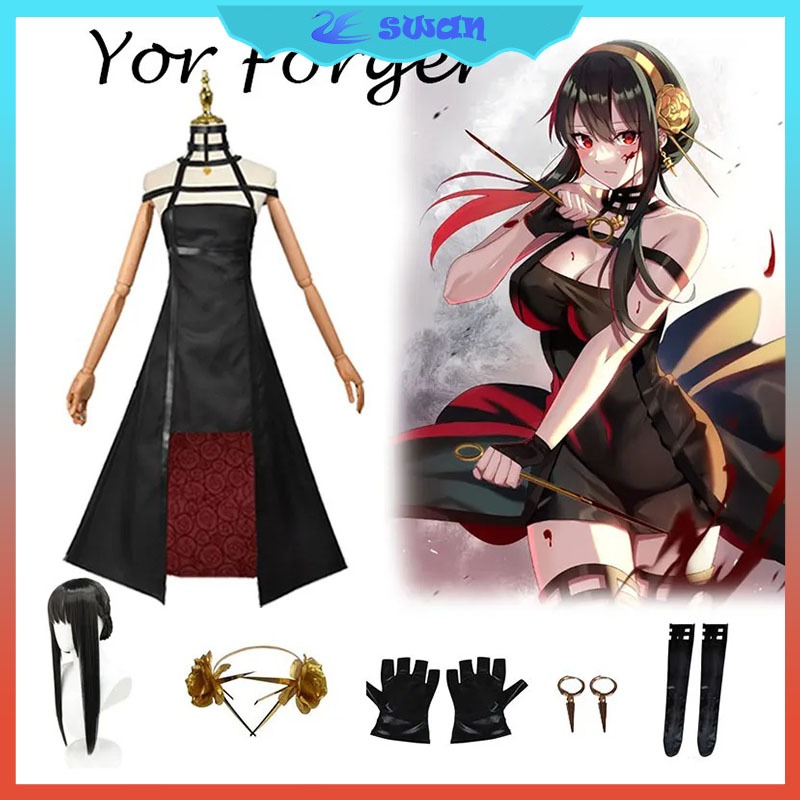 Anime Spy X Family Yor Forger Cosplay Costume For girl Killer Gothic ...