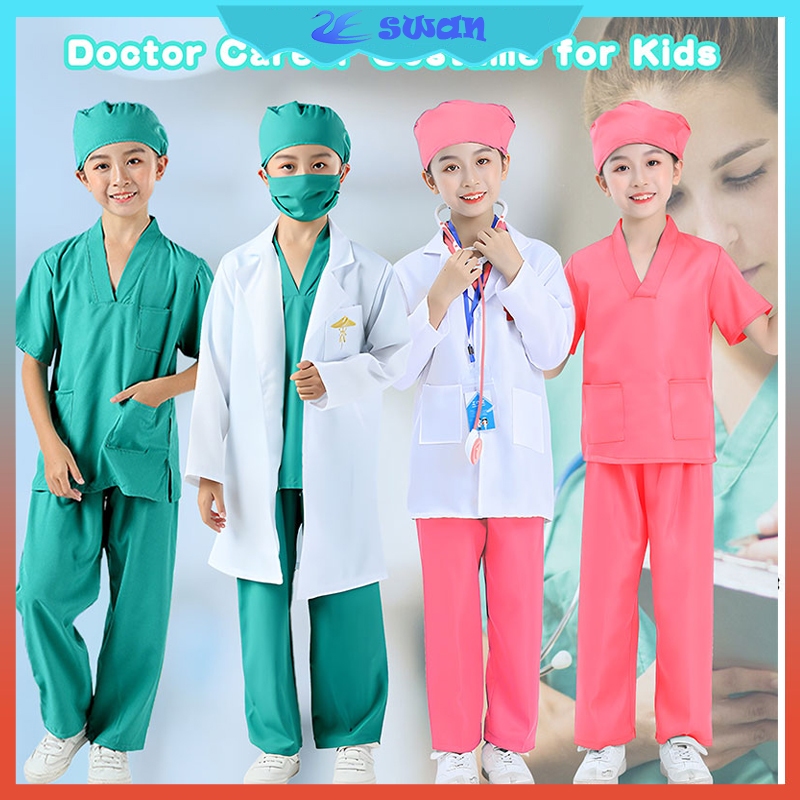 Doctor Career Costume for Kids Nurse Uniform for Children Surgeon ...